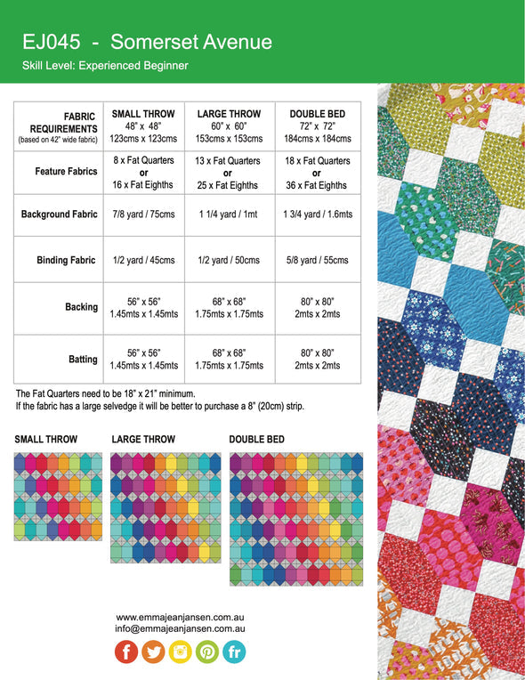 Somerset Quilt Pattern Emma Jean Jansen - Troll Brothers Quilt Designs
