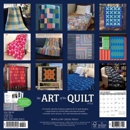 The Art of the Quilt 2024 Calendar – Troll Brothers Quilt Designs