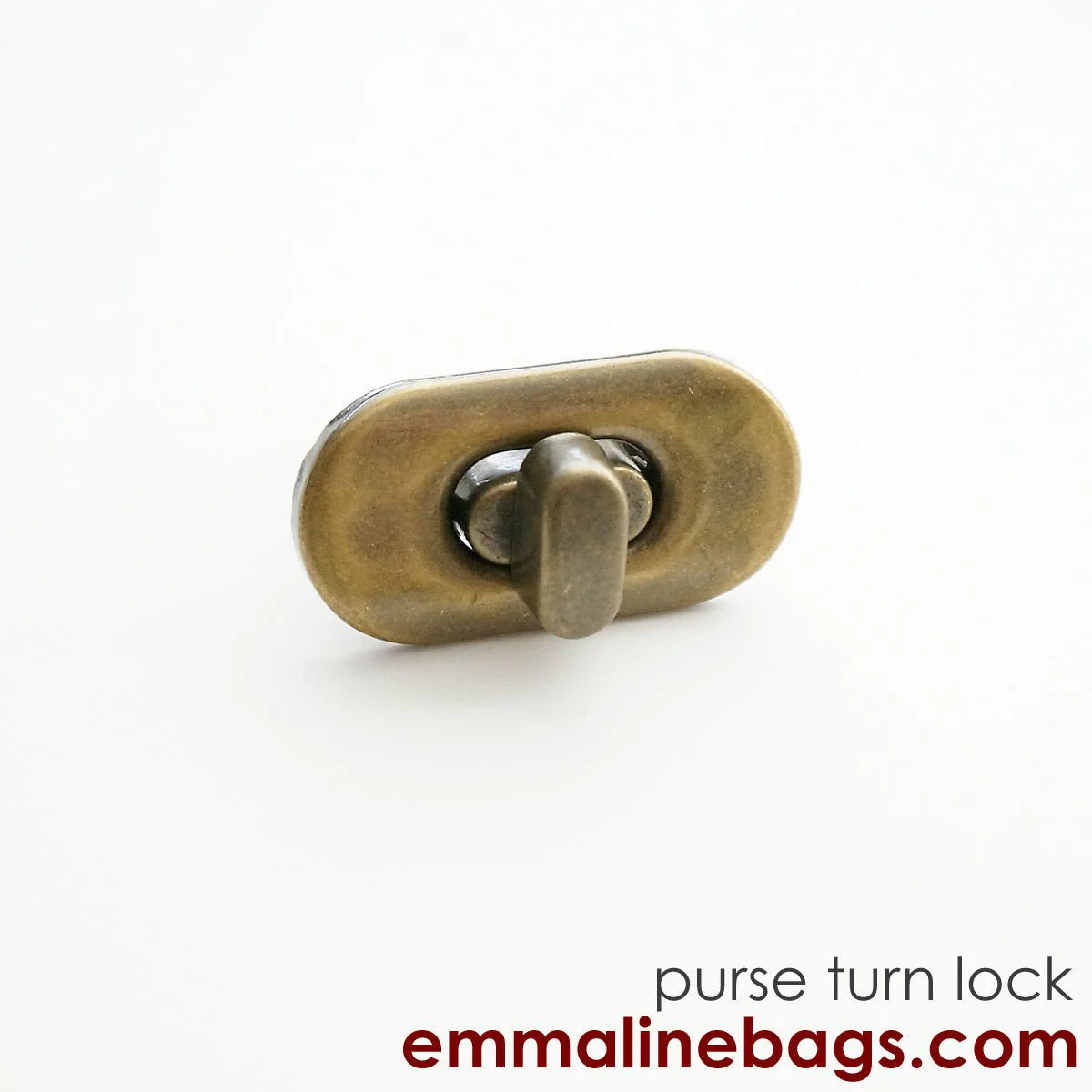 Small Turn Lock - Antique Brass – Troll Brothers Quilt Designs