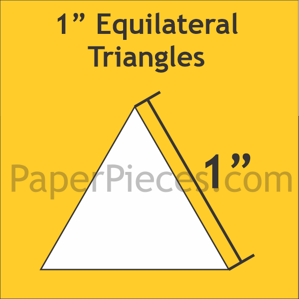 1" Equilateral Triangles - Paper Pieces – Troll Brothers Quilt Designs